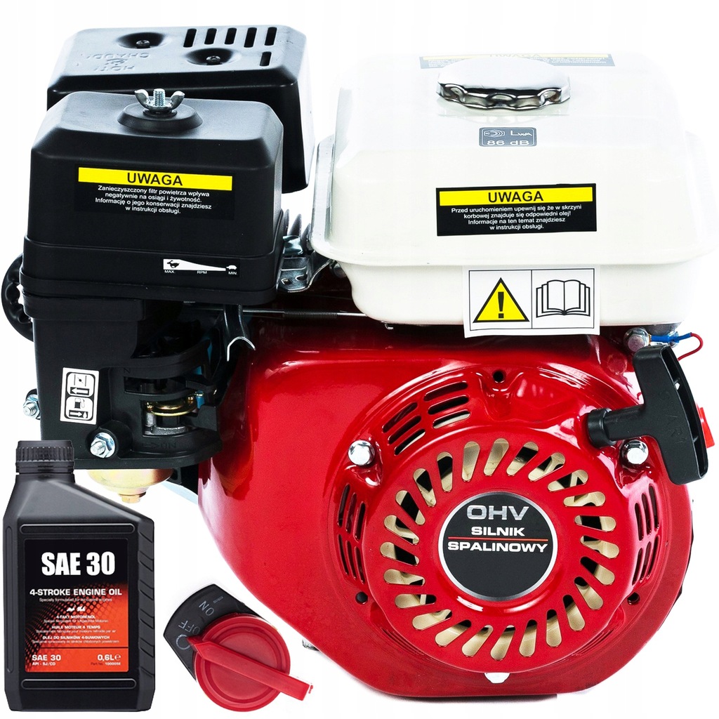 SILNIK SPALINOWY OHV 7,5KM WAŁEK 20MM GX160 + OLEJ - 11969277504 - oficjalne archiwum Allegro