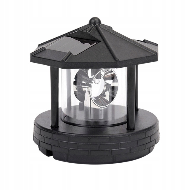 SOLAR GARDEN LIGHTS OUTDOOR LANTERN POST CAP FOG LED CREATIVE ROTATING ...