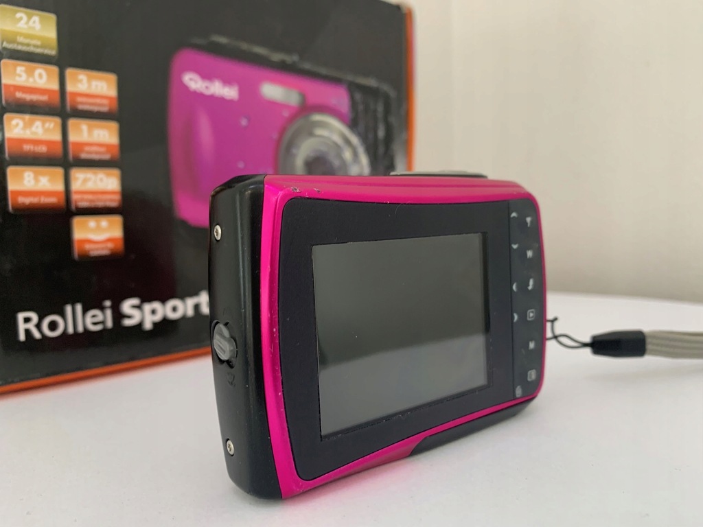 Aparat wodoodporny Rollei sportsline 60 różowy - 13426524880 - oficjalne archiwum Allegro