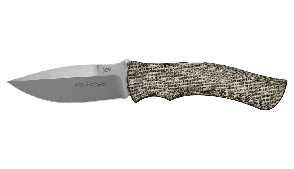 Nóż składany Viper Start Green Canvas Micarta, Stonewashed N690 by ...