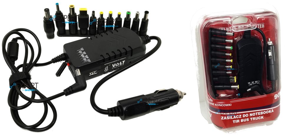 SAMOCHODOWY ZASILACZ ŁADOWARKA DO LAPTOPA 12V/24V - 5656499341 - oficjalne archiwum Allegro