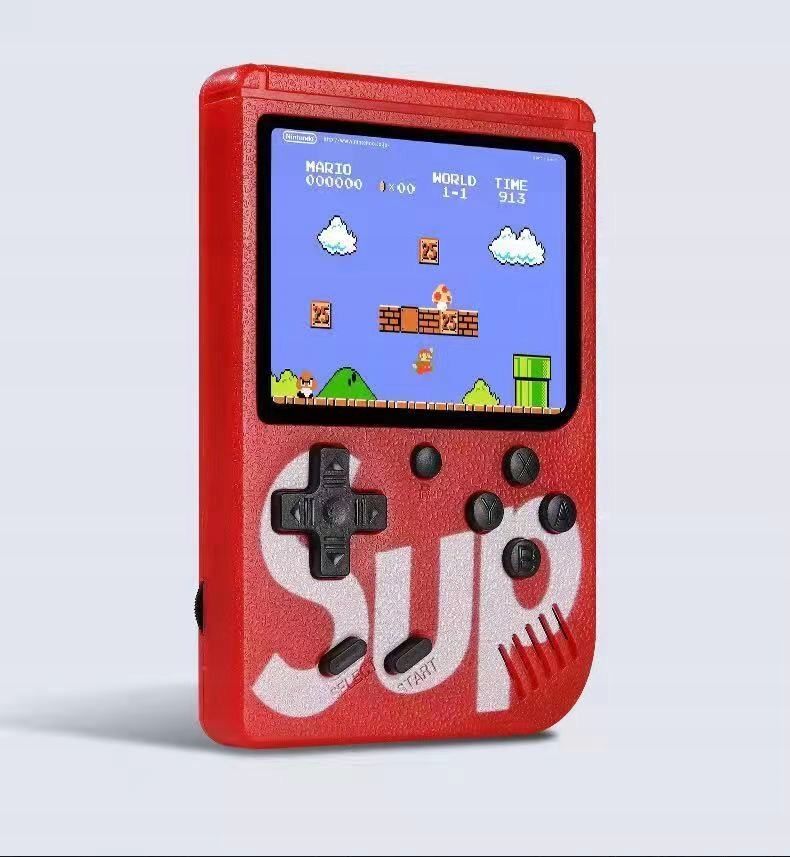 Mini konsola przenośna SUP retro 400 gier czerwona - 14436883512 ...