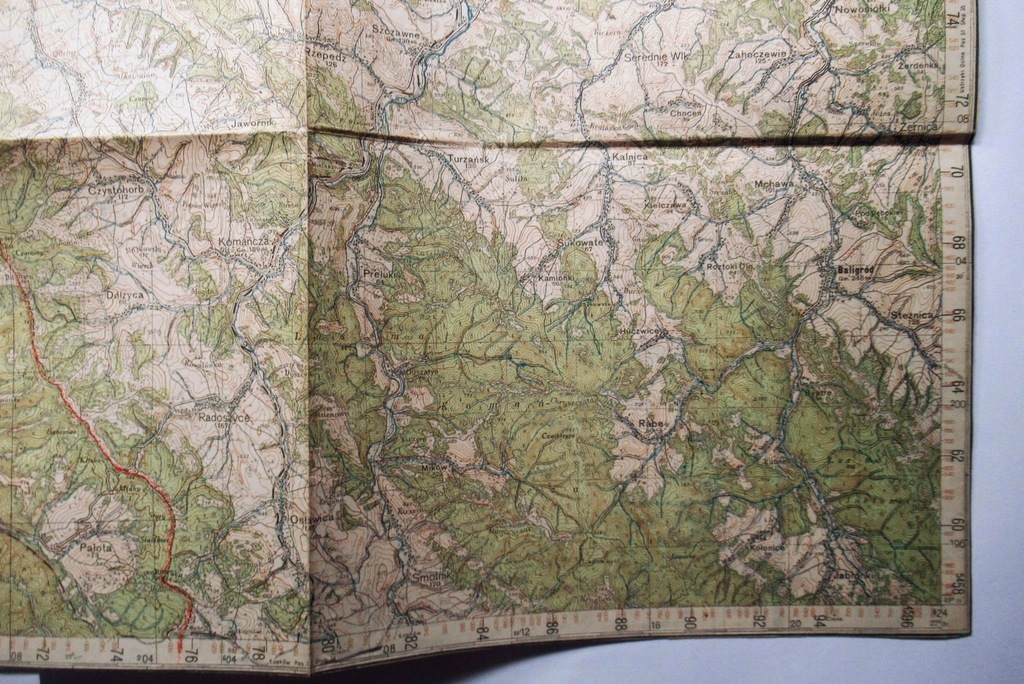 Mapa Jasło, Sanok, Jaśliska, Lesko 1940 BIESZCZADY - 13079506487 ...