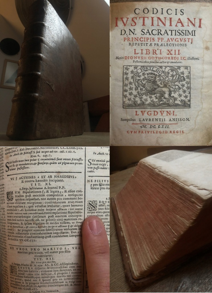 DUŻY STARODRUK 1662 KODEKS JUSTYNIANA GODEFROY - 12836178809 - oficjalne archiwum Allegro