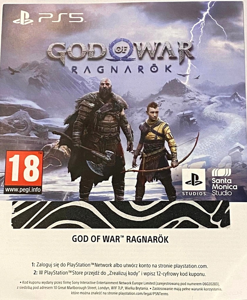 GOD OF WAR: RAGNAROK PL / PS5 / KOD / ZDRAPKA - 13130028704 - oficjalne archiwum Allegro
