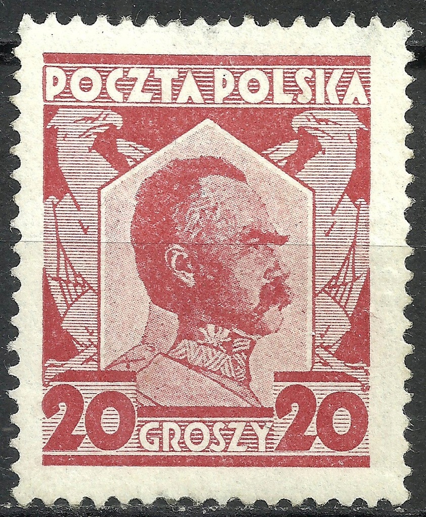 1927 Polska Fi.226c ** 60-Rocznica urodzin JÓZEF PIŁSUDSKI gwar ...