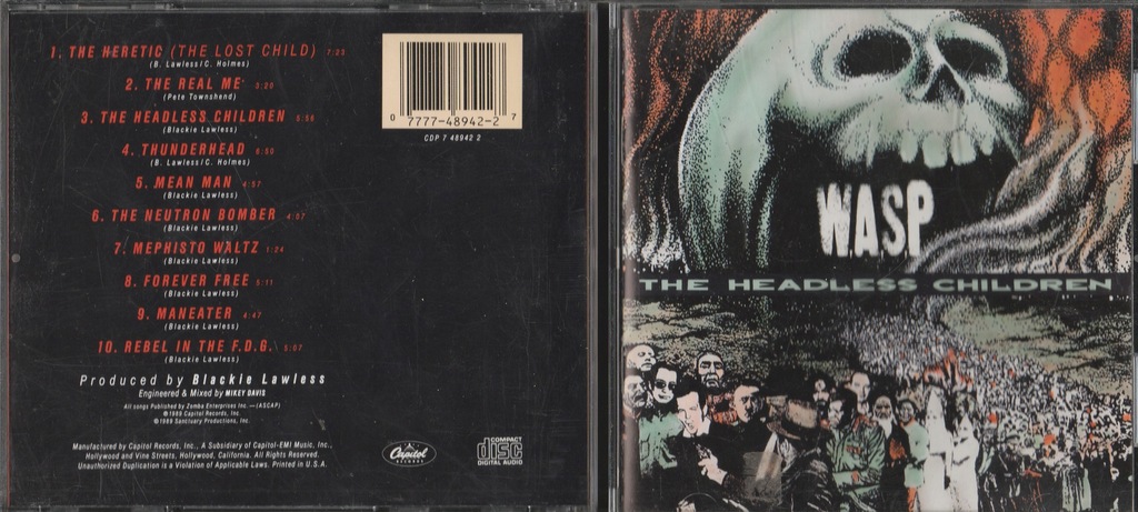 Płyta CD W.A.S.P. - The Headless Children 1989 I Wydanie ...