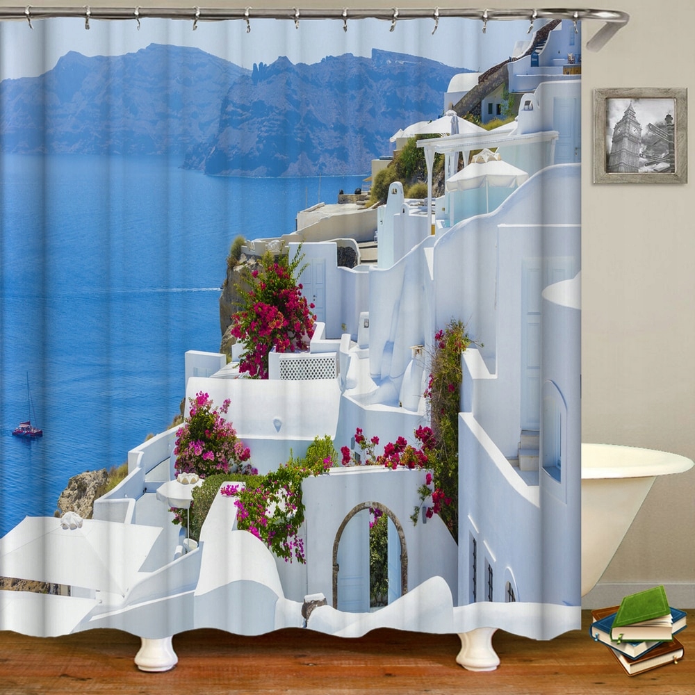 ZASLONA PRYSZNICOWA 3D drukowane morze s?oneczny - 12543601670 ...