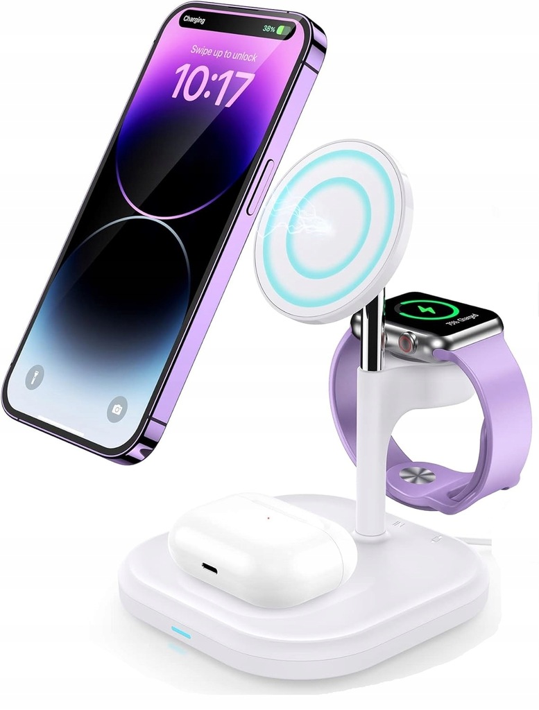 MagLeap Duo bezprzewodowa stacja ładująca 3 w 1 z MAG SAFE QC ...