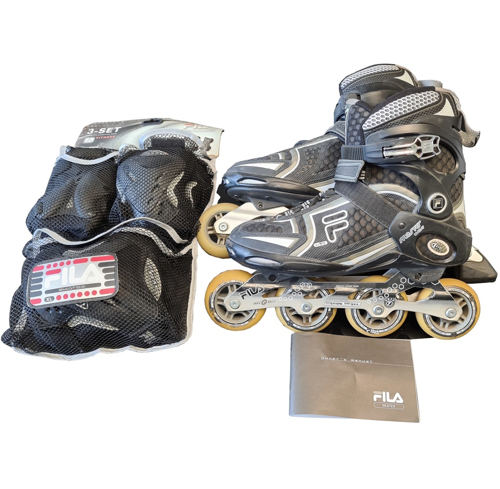 Fila Rolki Męskie Master Wave r. 42 + Ochraniacze - 12171105777 ...