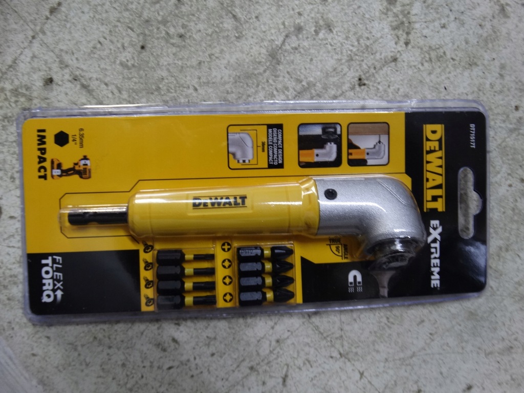 Adapter kątowy z zestawem bitów DeWalt DT71517T - 12878220398 ...