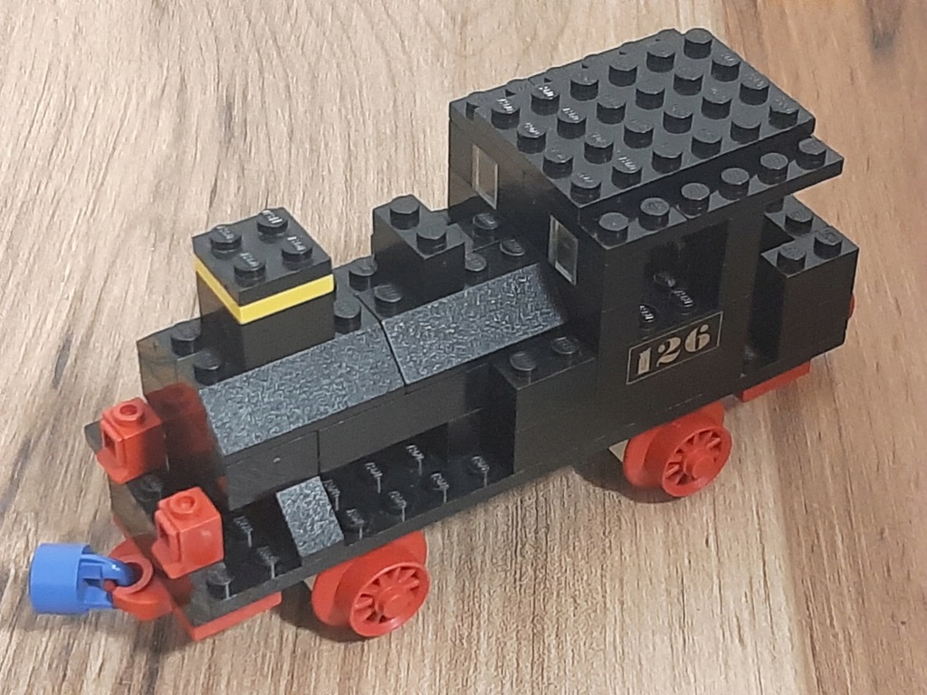 LEGO 126 Steam Locomotive (Push) 1970r. TRAIN 4,5V POCIĄG UNIKAT ...