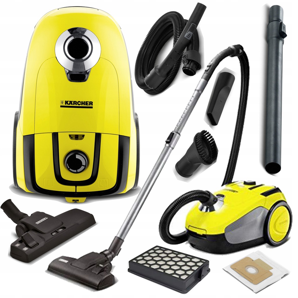 MOCNY ODKURZACZ DOMOWY KARCHER VC2 FILTR HEPA 700W - 7919907007 - oficjalne archiwum Allegro