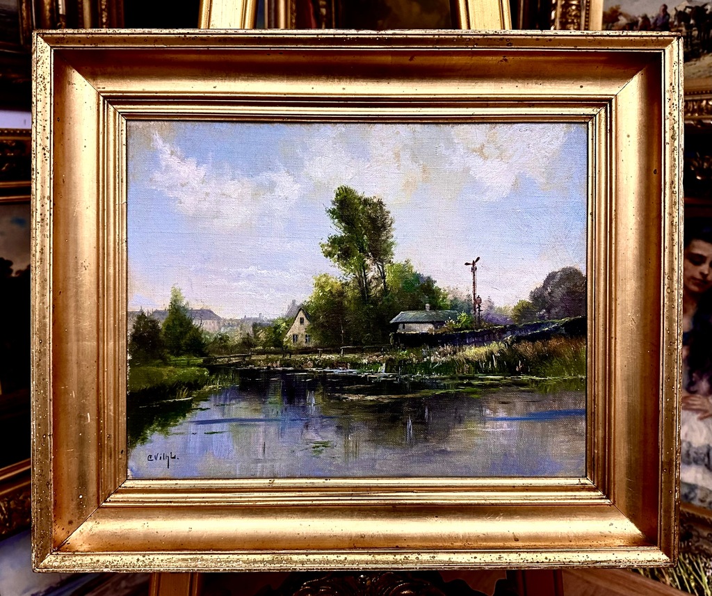 CARL VILHELM LARSEN (1880-?) PRZEDWOJENNY BARDZO PIĘKNY CENNY OBRAZ ...