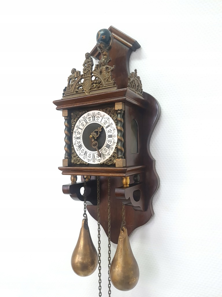 STARY ZEGAR WISZĄCY HOLENDER Z ATLASEM 198 - 13125337241 - oficjalne ...