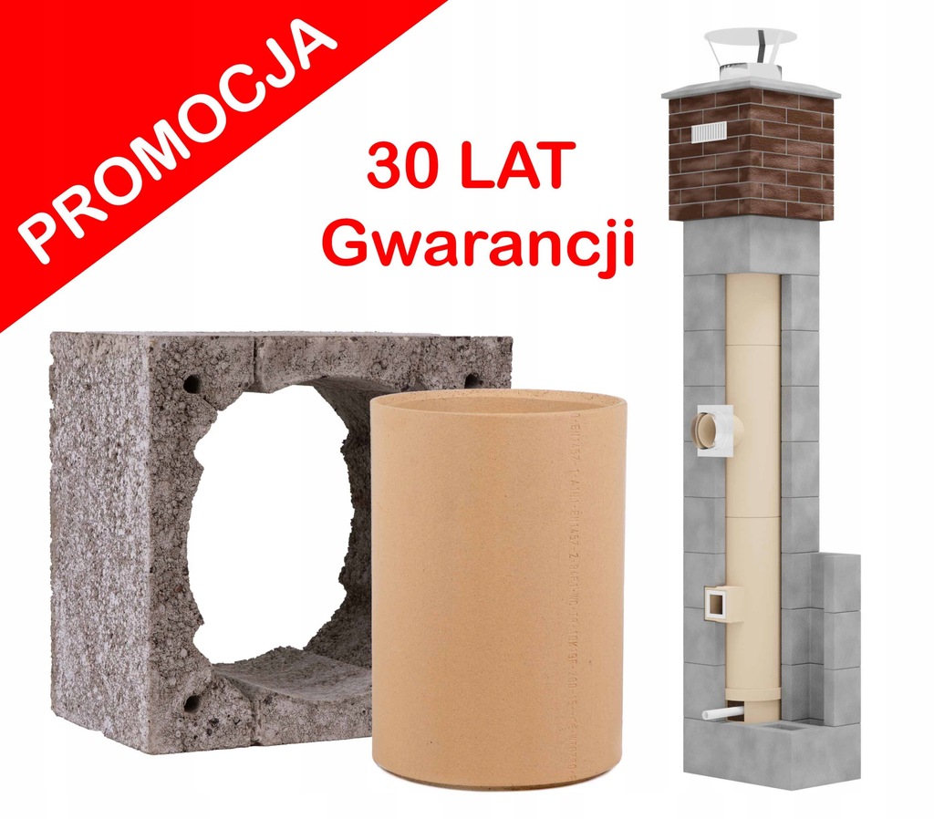 Komin systemowy ceramiczny 10m K Fi200 Standard - 9102716082 - oficjalne archiwum Allegro
