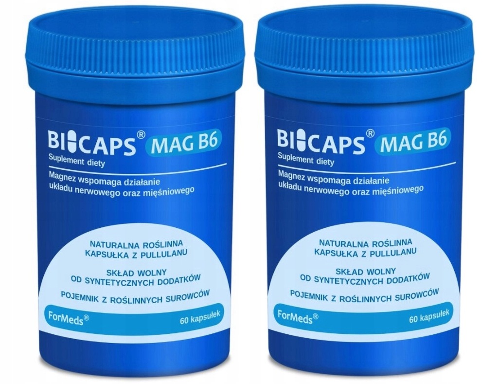 Zestaw 2xForMeds Bicaps Mag B6 Cytrynian Magnezu - 13673491291 - oficjalne archiwum Allegro