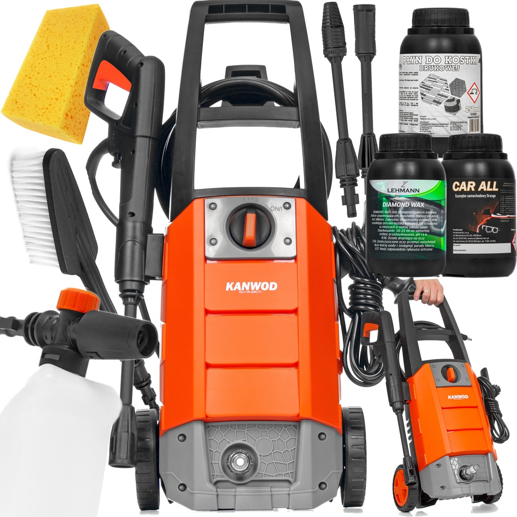 MYJKA CIŚNIENIOWA KANWOD 180 bar FULL POWER ZESTAW - 12593096579 - oficjalne archiwum Allegro