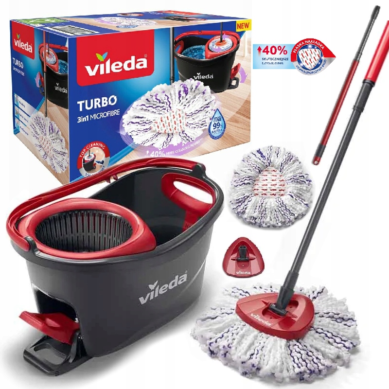 MOP OBROTOWY VILEDA WILEDA TURBO DO PANELI 3W1 - 11430582528 ...