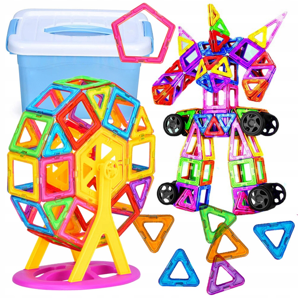 Klocki magnetyczne Przestrzenne Zestaw 134 el - 12669686607 - oficjalne archiwum Allegro