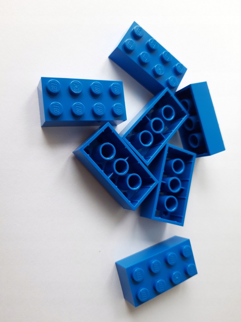 Lego 3001 Brick 2x4 Niebieski 6 szt. Nowe - 12220623700 - oficjalne archiwum Allegro