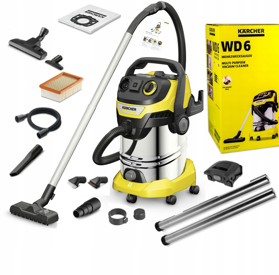 KARCHER ODKURZACZ PRZEMYSŁOWY WD6 PREMIUM 2100Wmax - 12297271766 ...