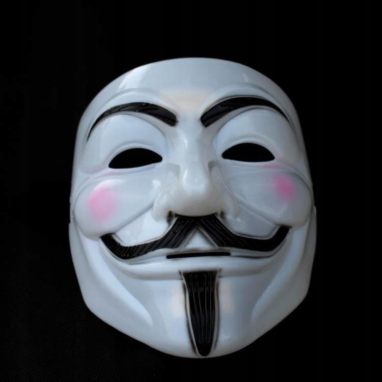 Maska Anonymous Guy Fawkes V for Vendetta ACTA - 5914429578 - oficjalne ...