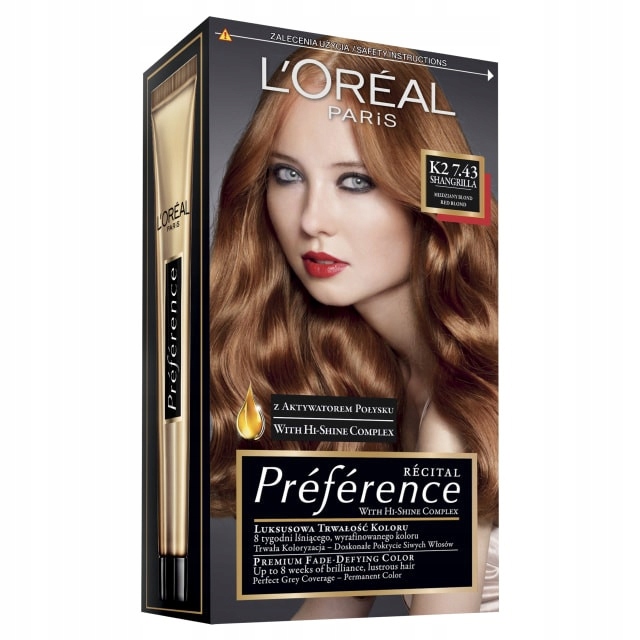 L Oreal Preference farba K2 7.43 Shangrilla 9153157663 oficjalne archiwum Allegro