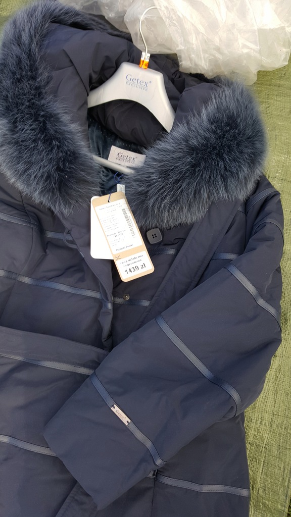 GETEX Kurtka, płaszcz zimowy, kołnierz lis nowy - 7572108091 ...