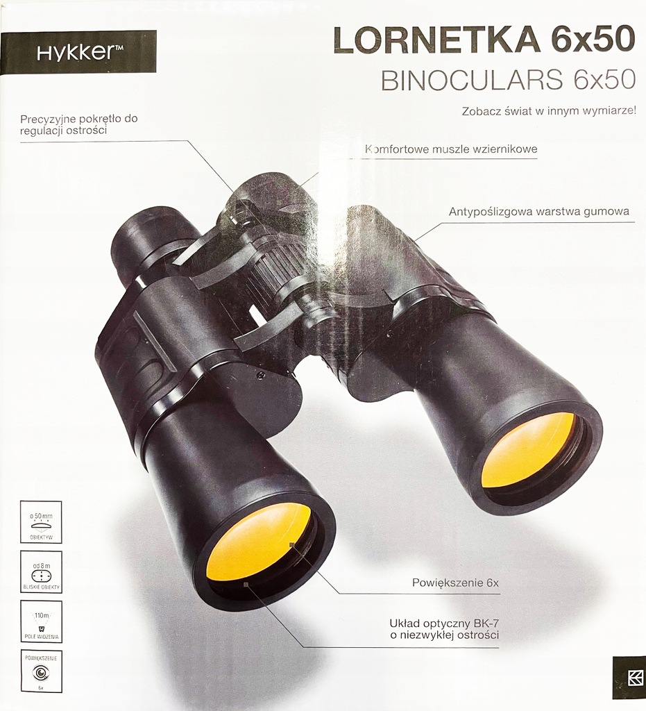 Lornetka Hykker 6x50 - 12370153436 - oficjalne archiwum Allegro