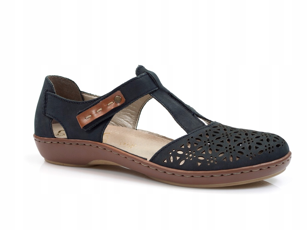 półbuty letnie Rieker sandały ażur buty Antistress - 7958138649 ...