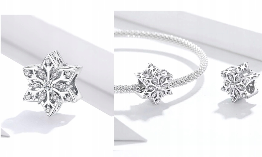 CHARMS ŚNIEŻYNKA GWIAZDKA DO PANDORA MIKOŁAJKI HIT - 11098805497 ...