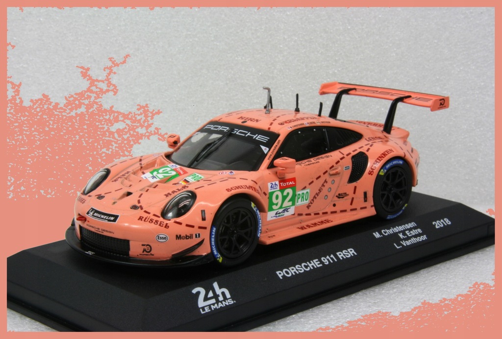 PORSCHE 911 RSR Pink Pig #92 Le Mans 2018 1:43 IXO - 12670089348 ...