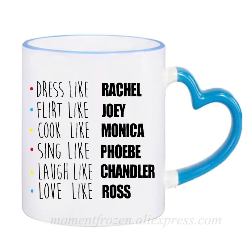 TV Friends Mugs Rachel Joey Monica Phoebe Chandler Ross Coffee Cups ...
