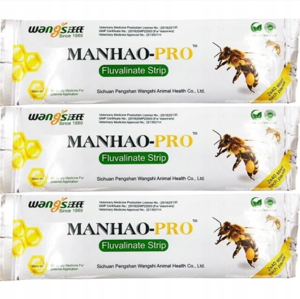 WARROZA Paski na warrozę MANHAO PRO 3 x 80szt 40mg - 14243123148 ...