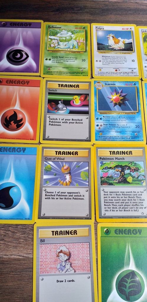 Karty pokemon pierwsza seria 18 sztuk stan B.dobry - 12612458866 ...