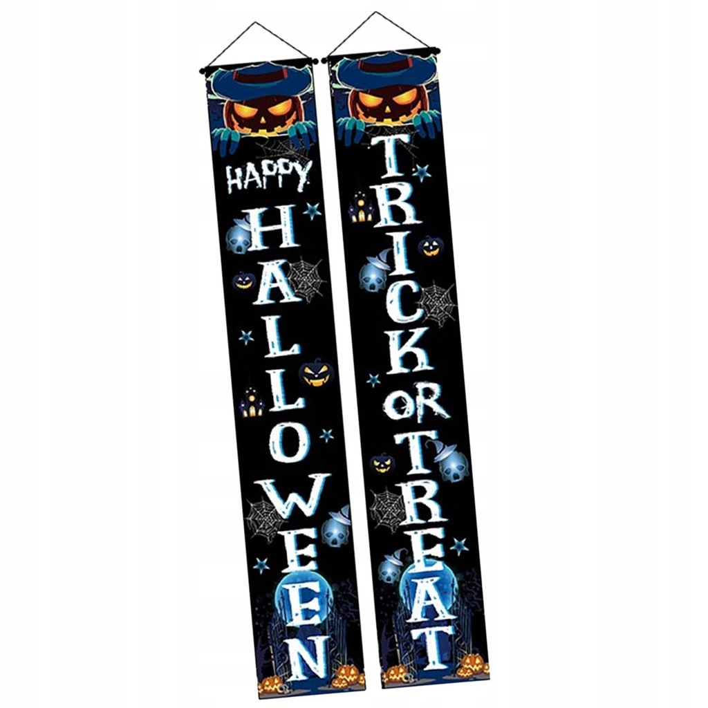 Halloween Banner Creepy Scary Door Hanging Sign Outdoor Flag for Style ...