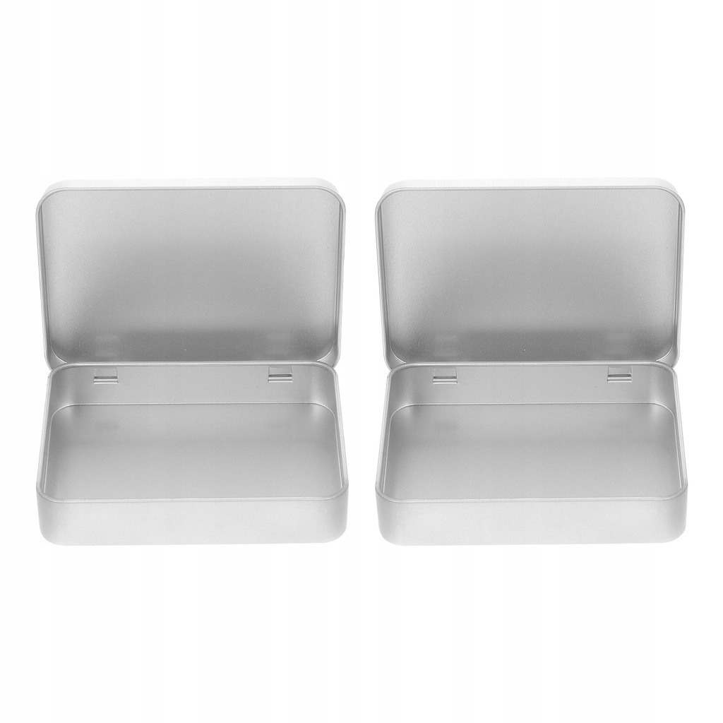 Tinplate Box Rectangular Metal Tins Lids 2 Pcs - 14094763643 ...