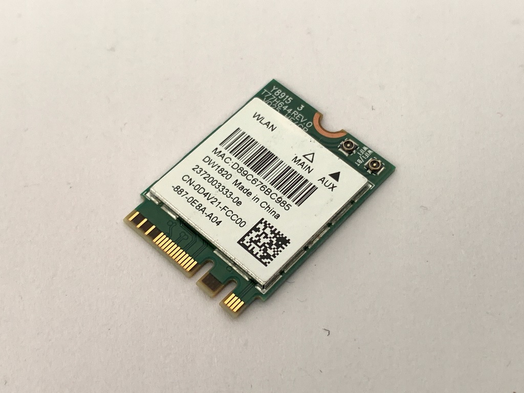Karta WLAN Qualcomm QCA61x4A DW1820 0D4V21 7390 - 13115425292 ...