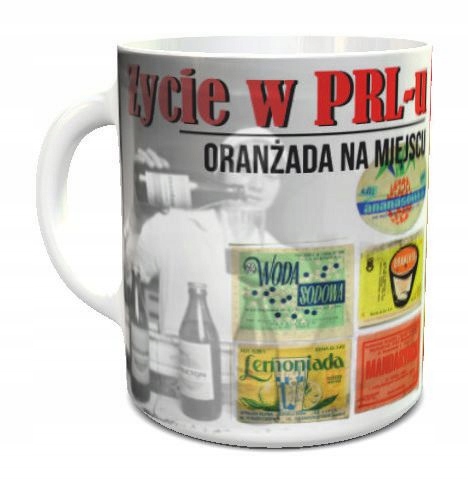 Kubek z nadrukiem, pamiątki PRL, Oranżada PRL - 10834453445 - oficjalne archiwum Allegro