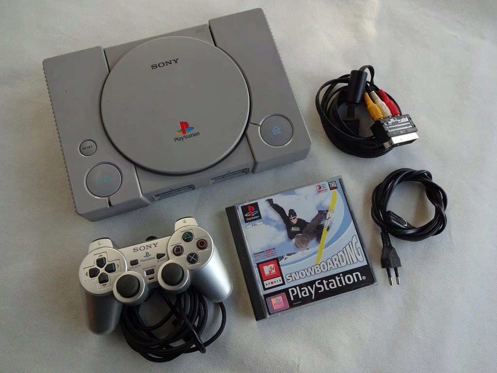 Konsola Playstation 1 PS1 PSX SCPH-5552 Pad Gry - 12451283713 ...