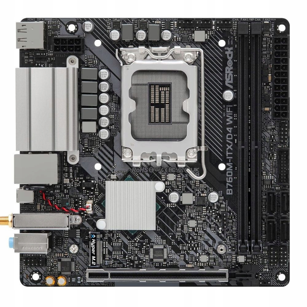 ASRock Mainboard B760M-ITX/D4 WIFI B760 - Mini-ITX - Sockel LGA 1700 ...