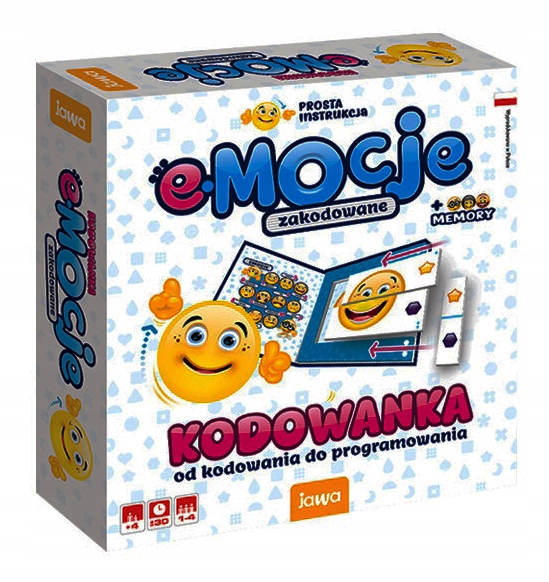 Gra dla dzieci Emocje zakodowane Emotki + memory J - 12720205723 ...