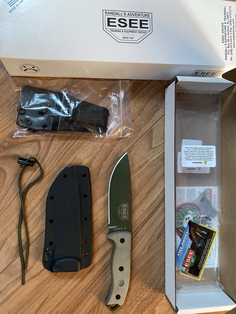 Nóż outdoorowy ESEE Model 5 ESEE-5P-KO-OD + KYDEX - 9903077224 ...