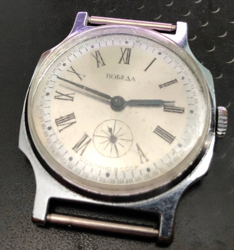 Pobieda zegarek srebrna tarcza - 13698526025 - oficjalne archiwum Allegro