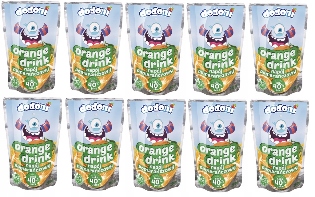 Dodoni napój pomarańczowy 40% zawartość soku 200ml - 13372503010 ...