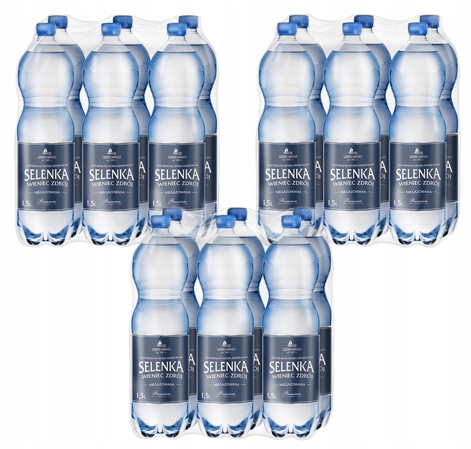 Naturalna WODA SELENKA Wieniec Zdrój NIEGAZOWANA 3 zgrzewki - 18 ...