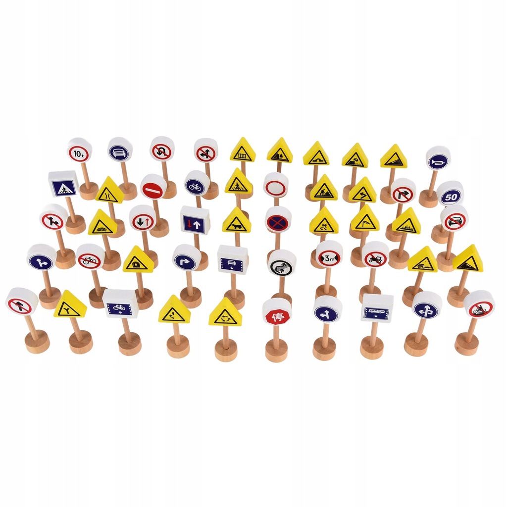 Drewniane znaki drogowe dla dzieci Bezpieczny - 13295063064 - oficjalne archiwum Allegro