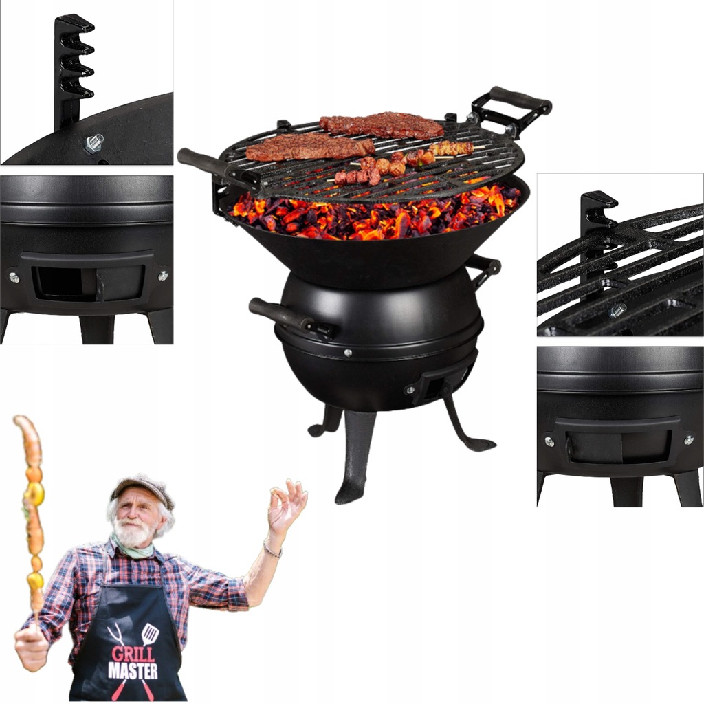 Grill Żeliwny Beczka Do Grillowania Przenośny - 13499557969 - oficjalne ...