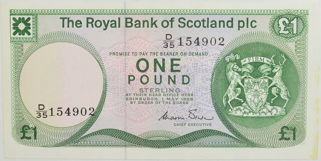 19.Szkocja, 1 Funt 1986, TBY.SC831c, St.2 - 14000361365 - oficjalne ...